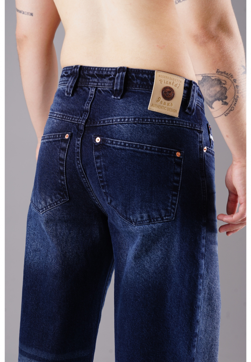 Picaldi Zicco 474 Tansanit – Herren Baggy Jeans in Dark Navy Washed Denim